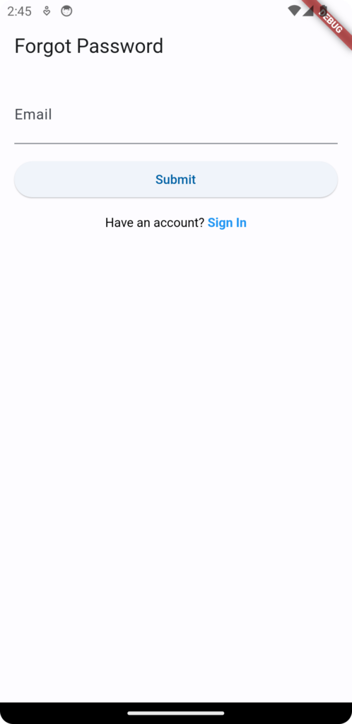 Design Forgot Password Page in Flutter Ecommerce - Peanut Square